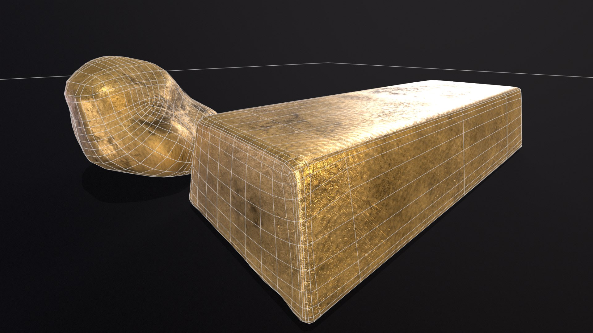 3D Gold Ingot Nugget And Coin - TurboSquid 2150195