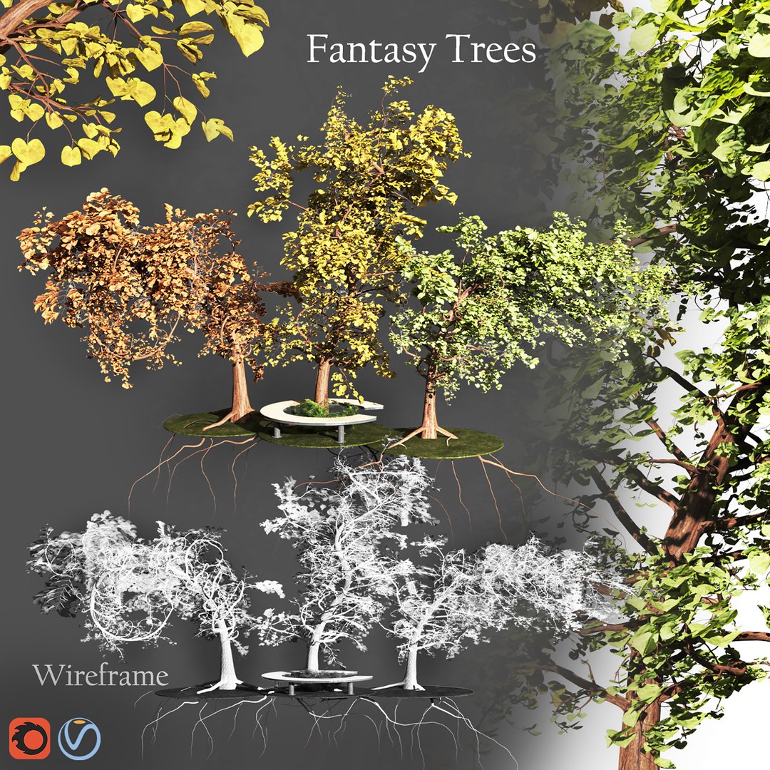 Trees Set 3D - TurboSquid 2118266