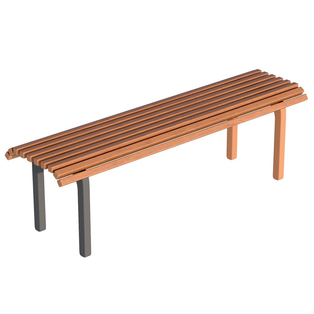 City Bench 09 3D model - TurboSquid 2153319
