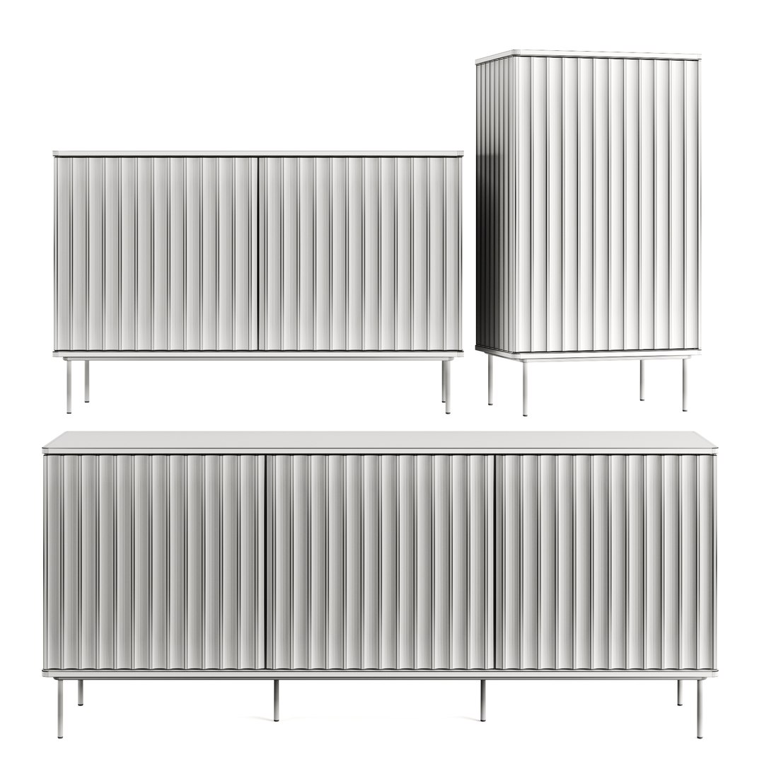3D Decotique Wave Sideboard 1d-2d-3d - TurboSquid 2250421