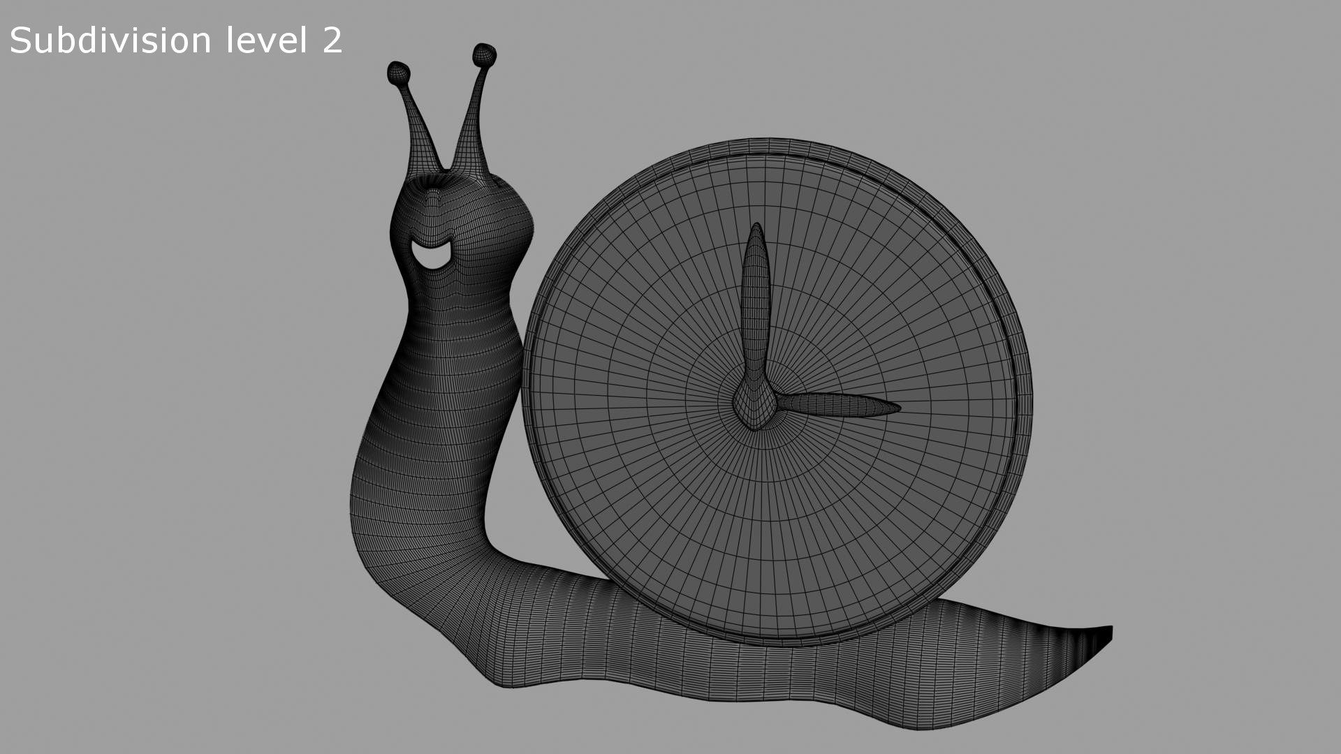 3D clock snail - TurboSquid 1547421