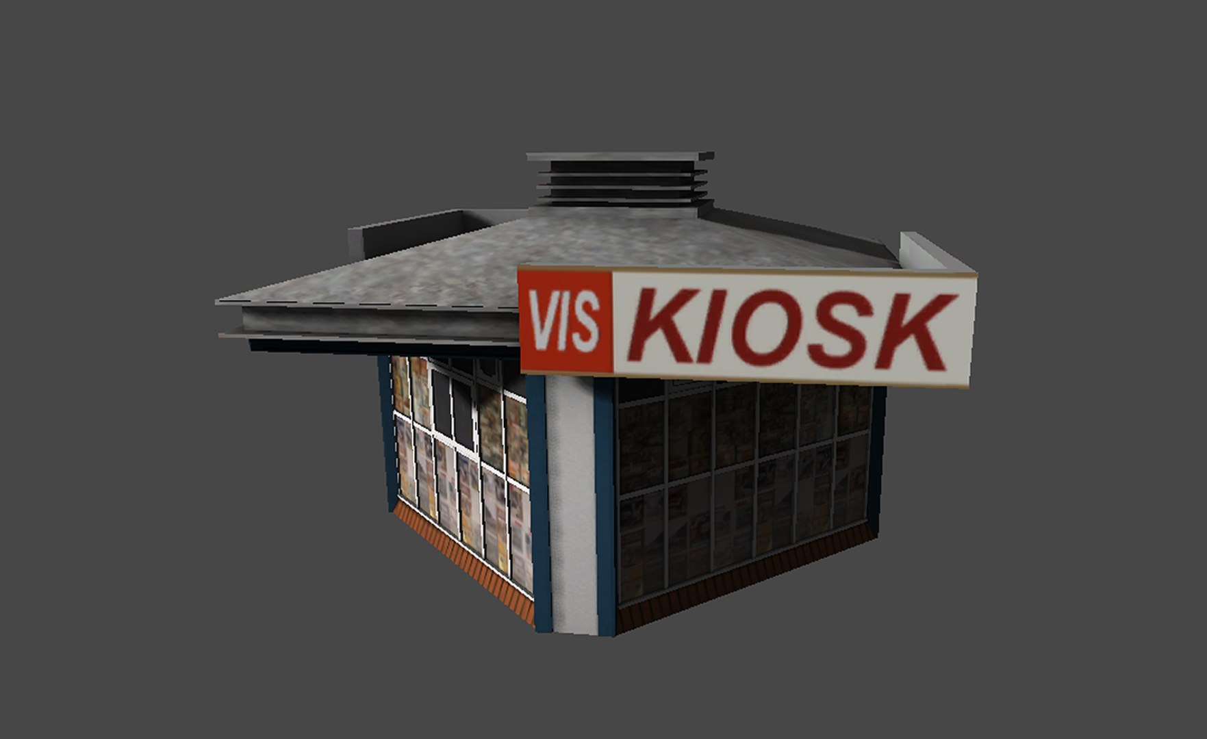 Kiosk newspaper shop 3D model - TurboSquid 1626727