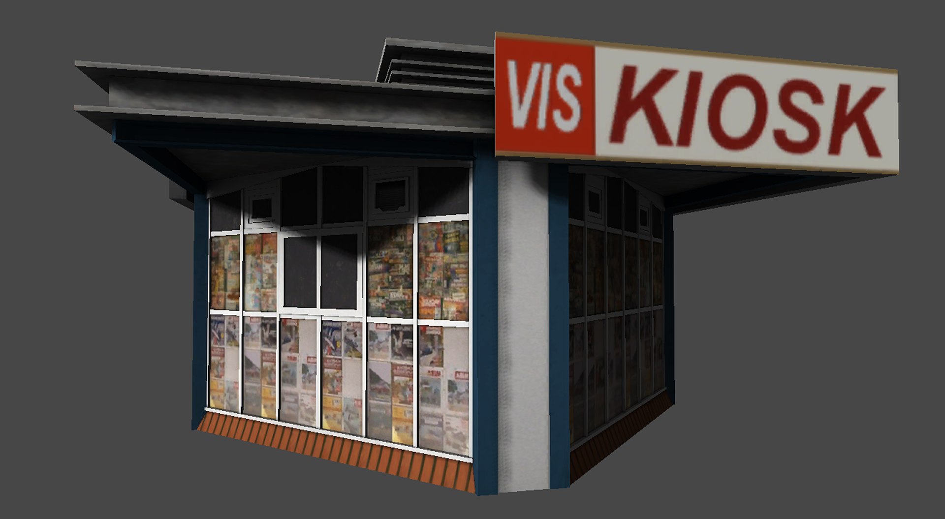 Kiosk newspaper shop 3D model - TurboSquid 1626727