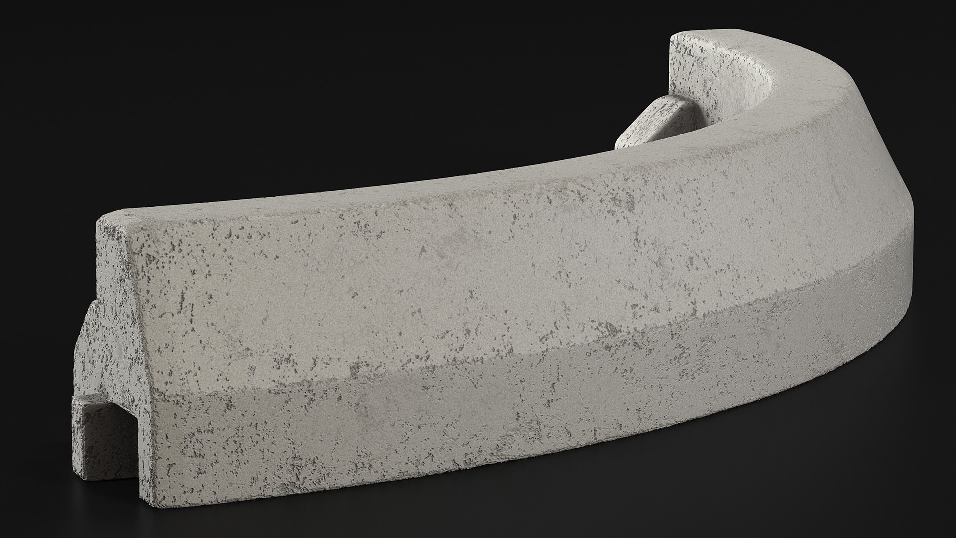 Concrete Curb Rounded Section 3D Model - TurboSquid 2016278