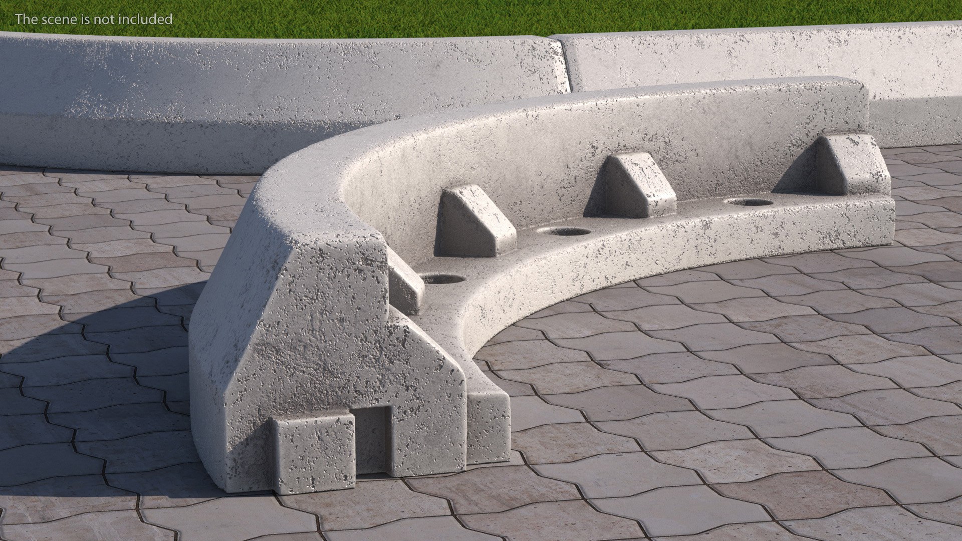 Concrete Curb Rounded Section 3D Model - TurboSquid 2016278