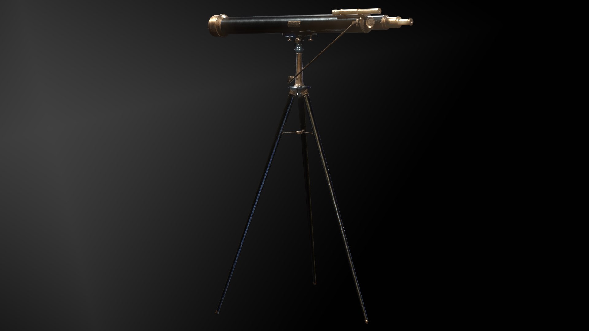3D Victorian Telescope Model - TurboSquid 2206422