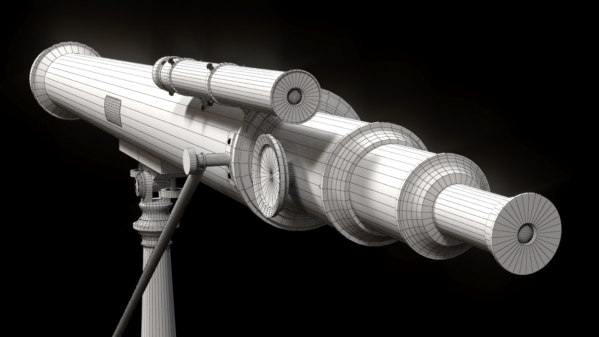 3D Victorian Telescope Model - TurboSquid 2206422