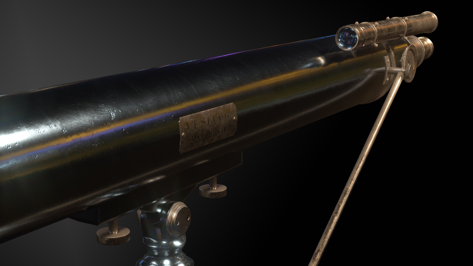 3D Victorian Telescope Model - TurboSquid 2206422