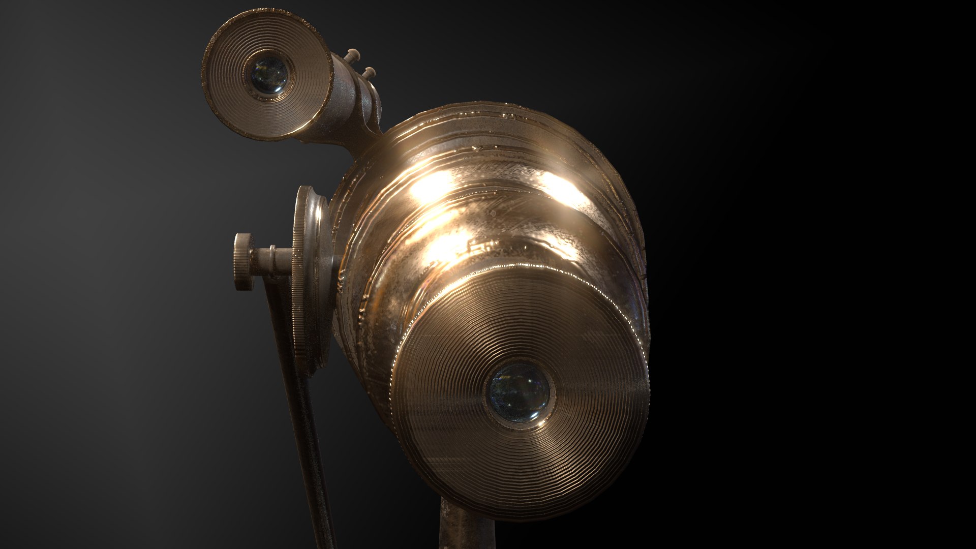 3D Victorian Telescope Model - TurboSquid 2206422