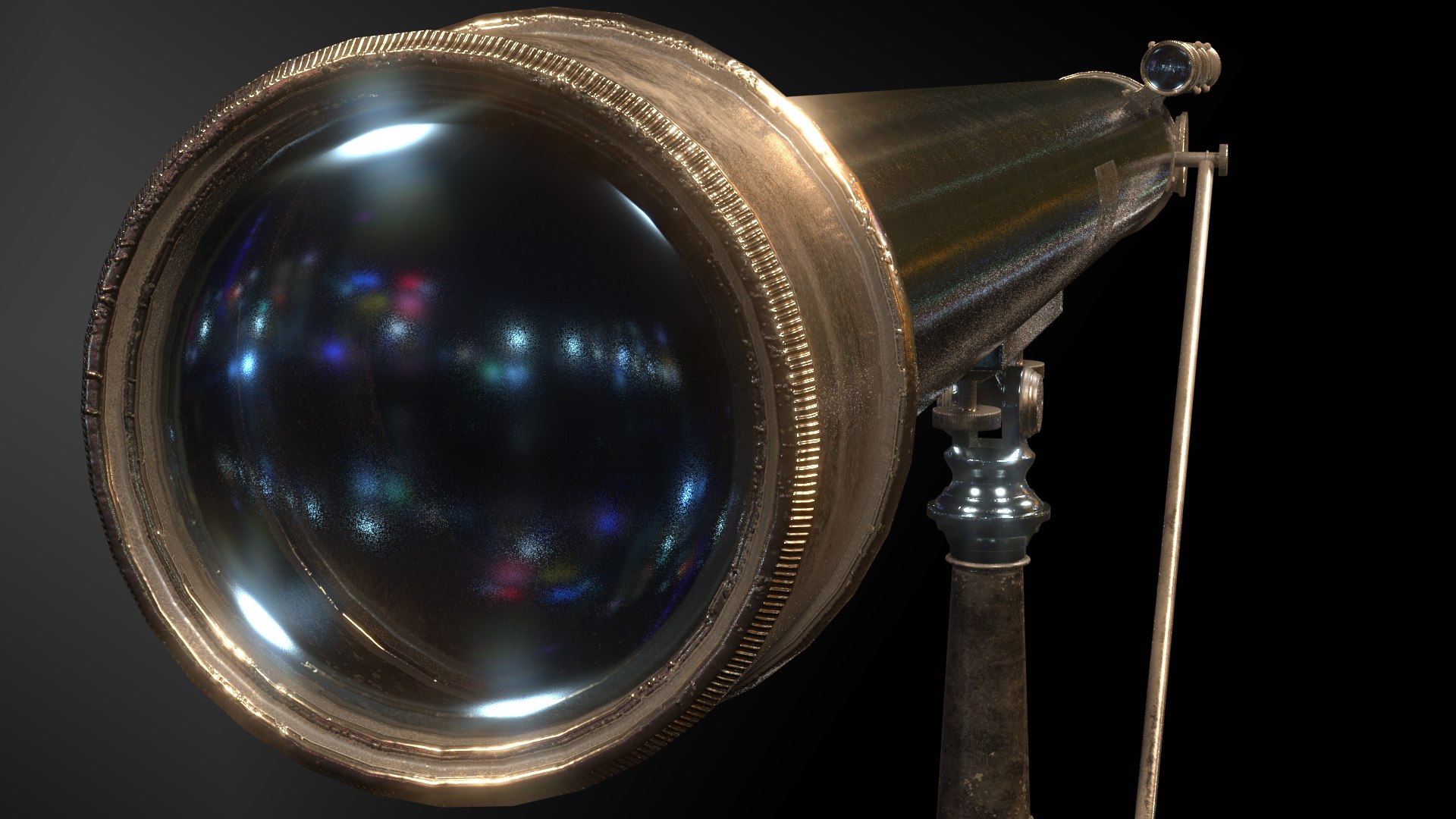3D Victorian Telescope Model - TurboSquid 2206422