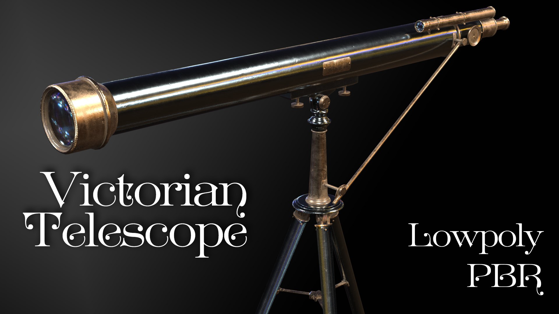 3D Victorian Telescope Model - TurboSquid 2206422