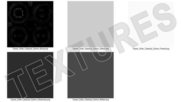 modelo 3d Columna clásica del orden toscano - TurboSquid 2143713