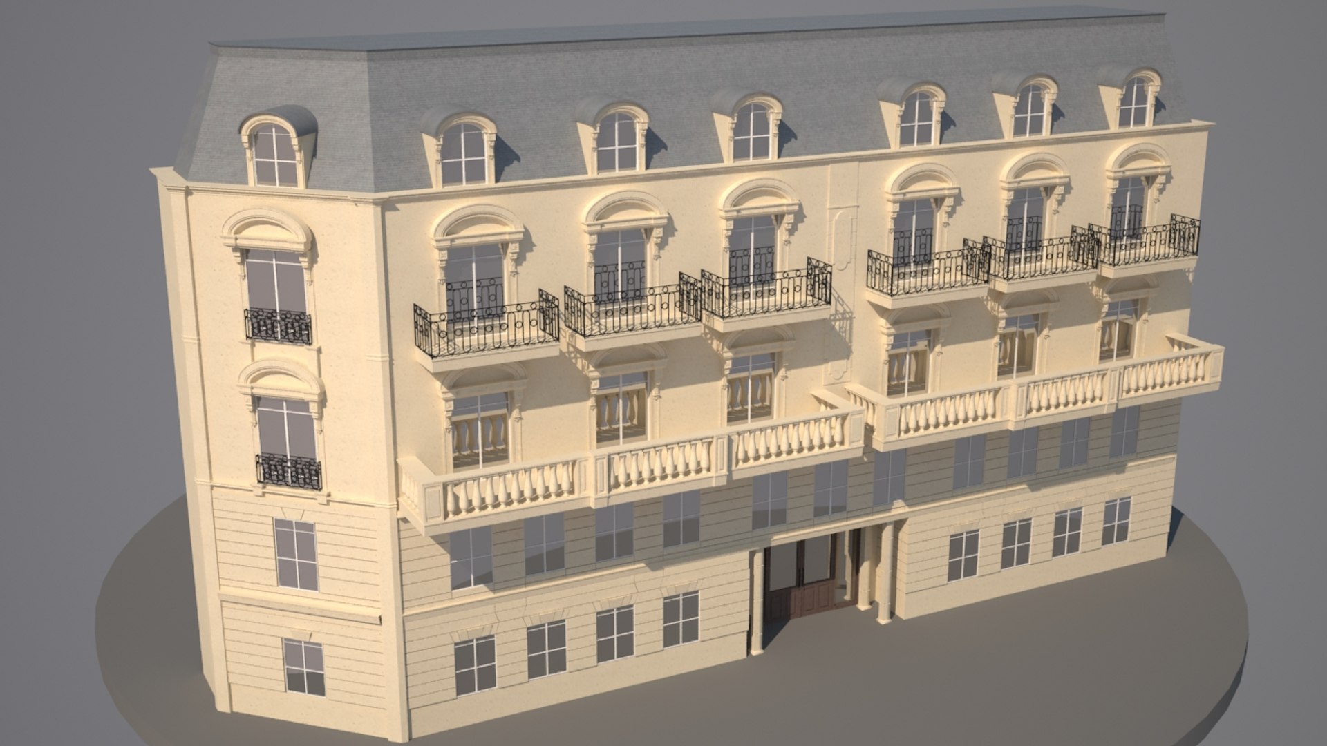 3d Model Paris Haussmann Building