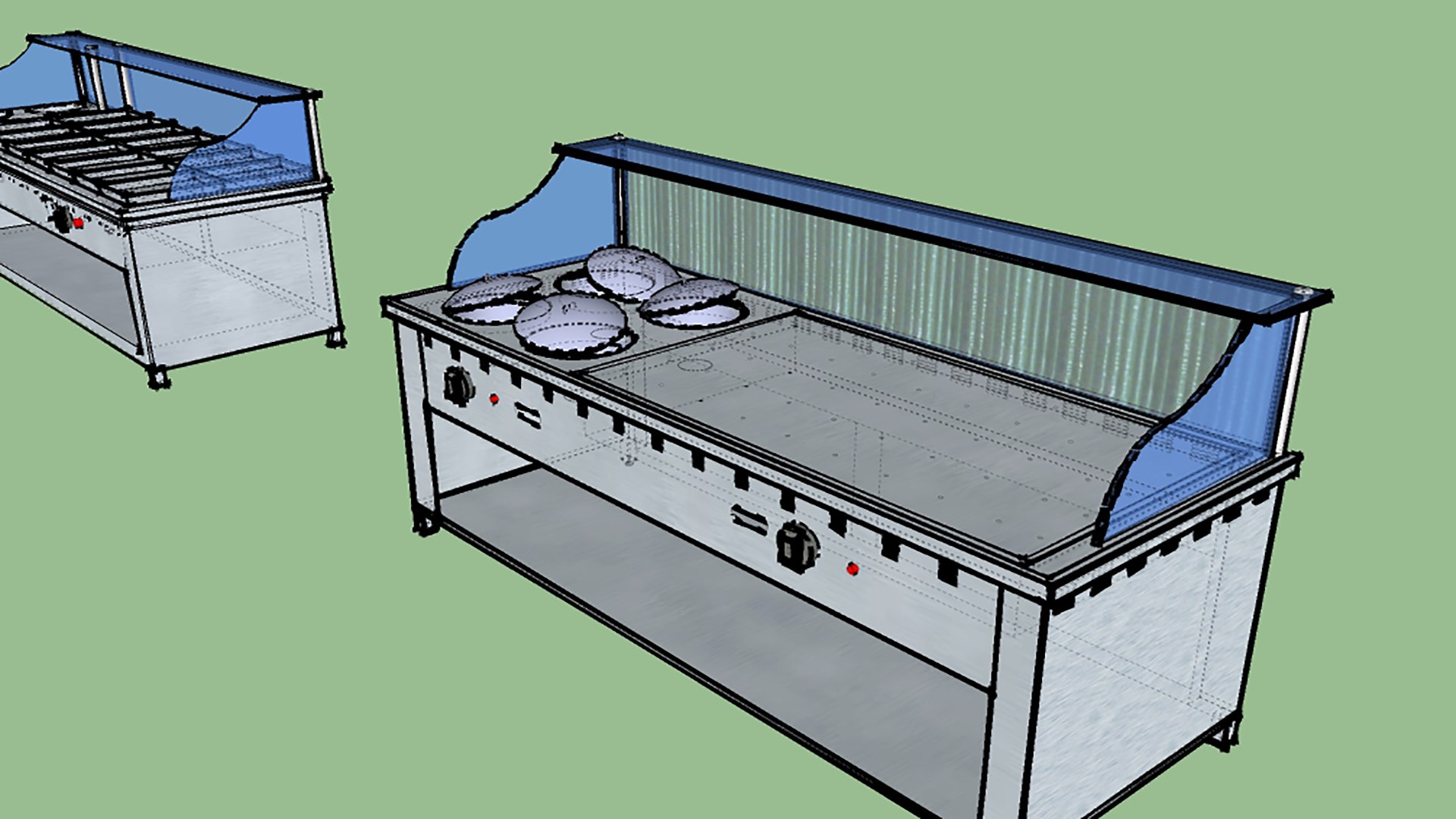 Food Service Counter 3D Model - TurboSquid 1843780