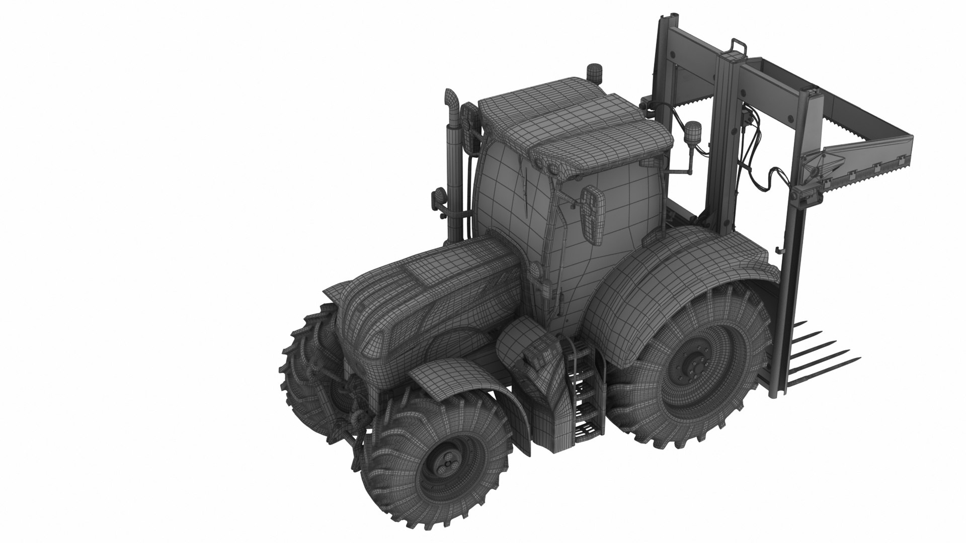 Tractor With Silage Cutter Model - TurboSquid 2018389