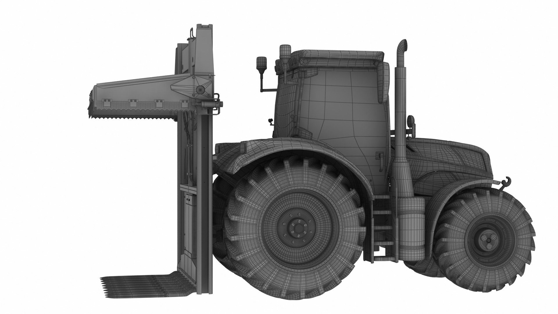 Tractor With Silage Cutter Model - TurboSquid 2018389