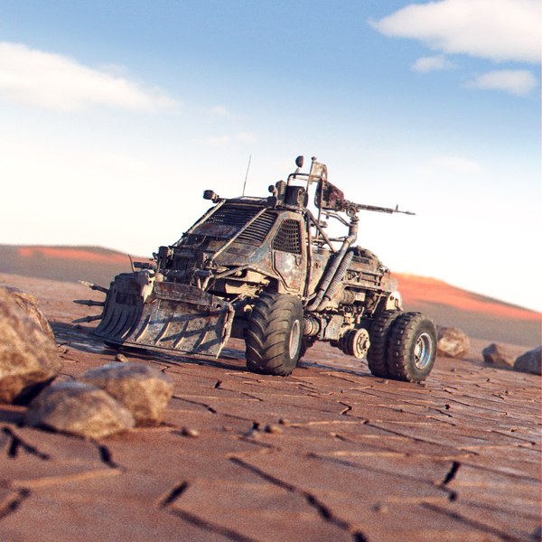 3d model apocalyptic truck