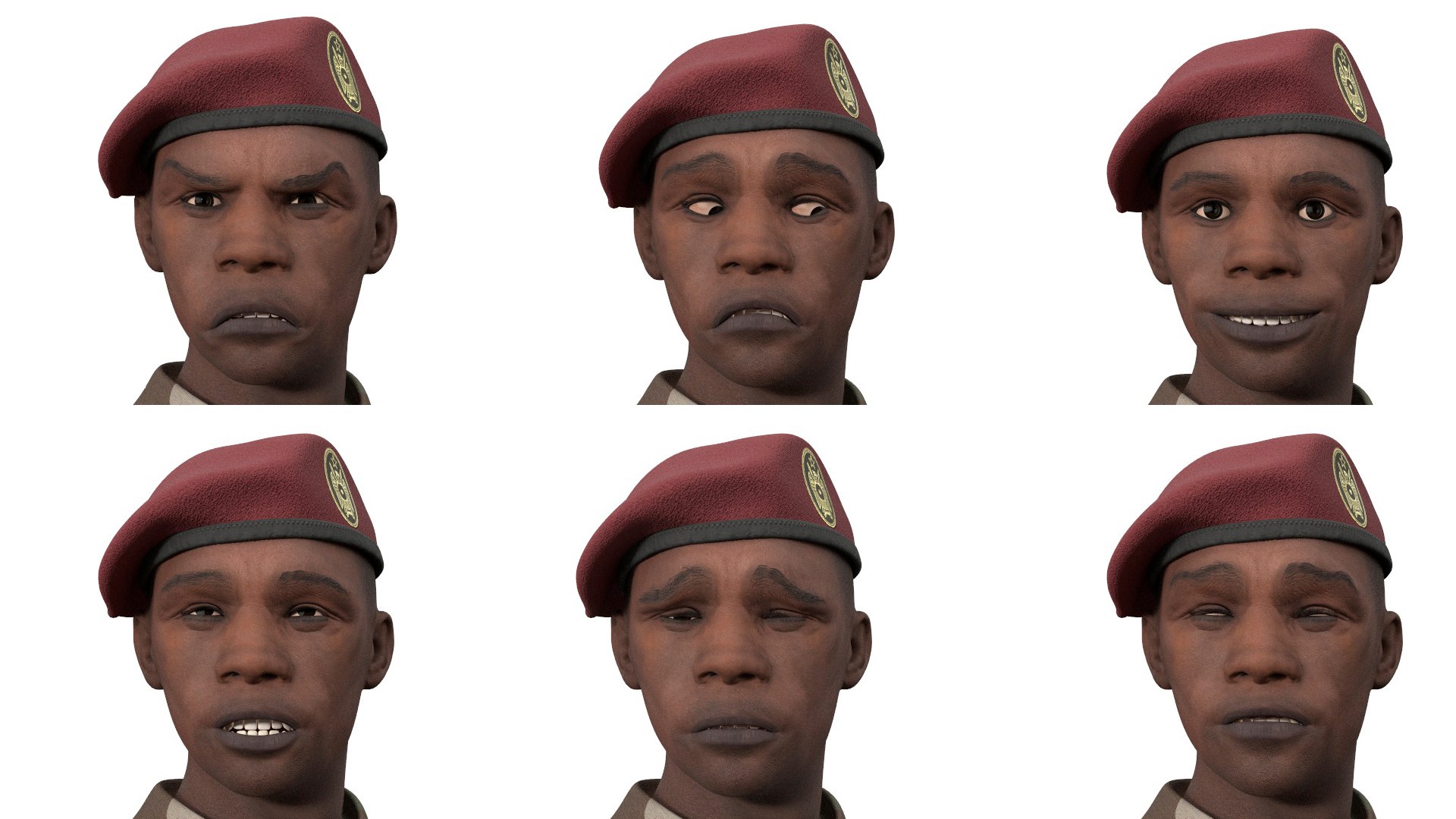 3D Somali Soldier In Uniform Fur Rigged - TurboSquid 2405803