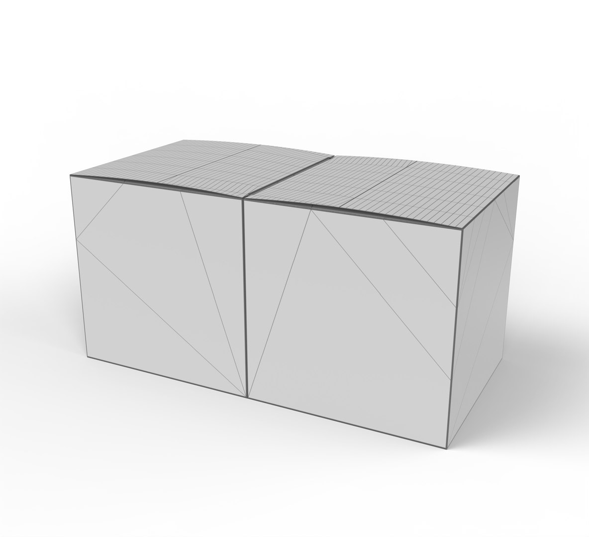 3D Double Box Packaging Box 150x150x150mm - TurboSquid 2318048
