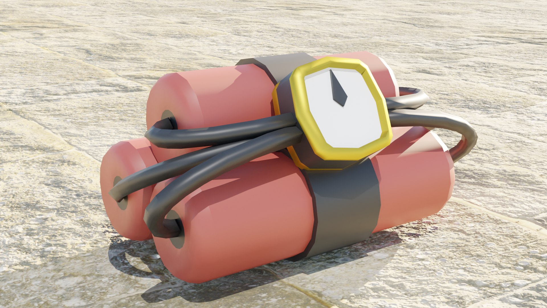 3D Model Game Ready Low Poly TNT - TurboSquid 1982045