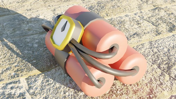 3D model Game Ready Low Poly TNT - TurboSquid 1982045