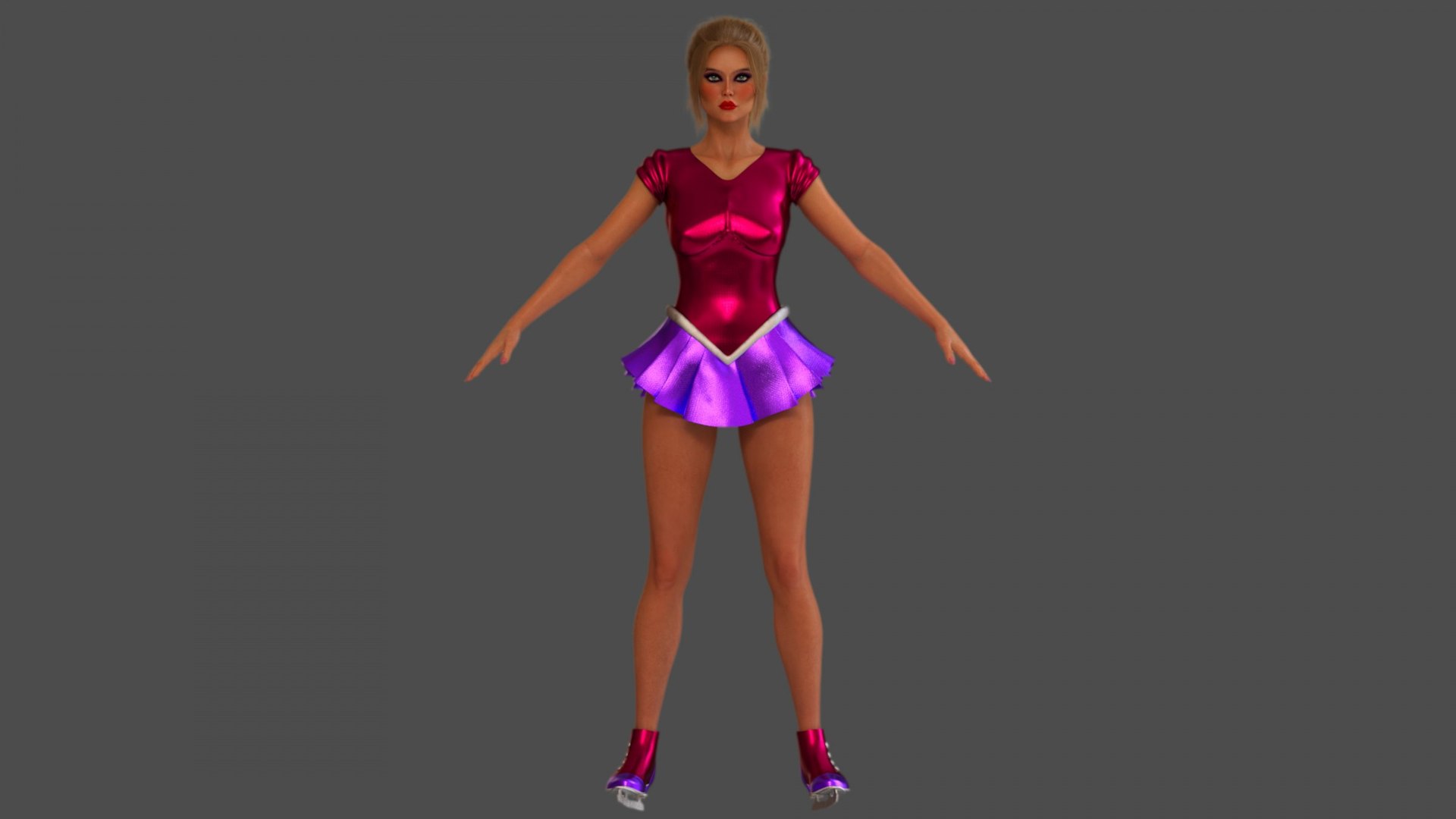 3D Model Ice Figure Skater Girl - TurboSquid 1906137