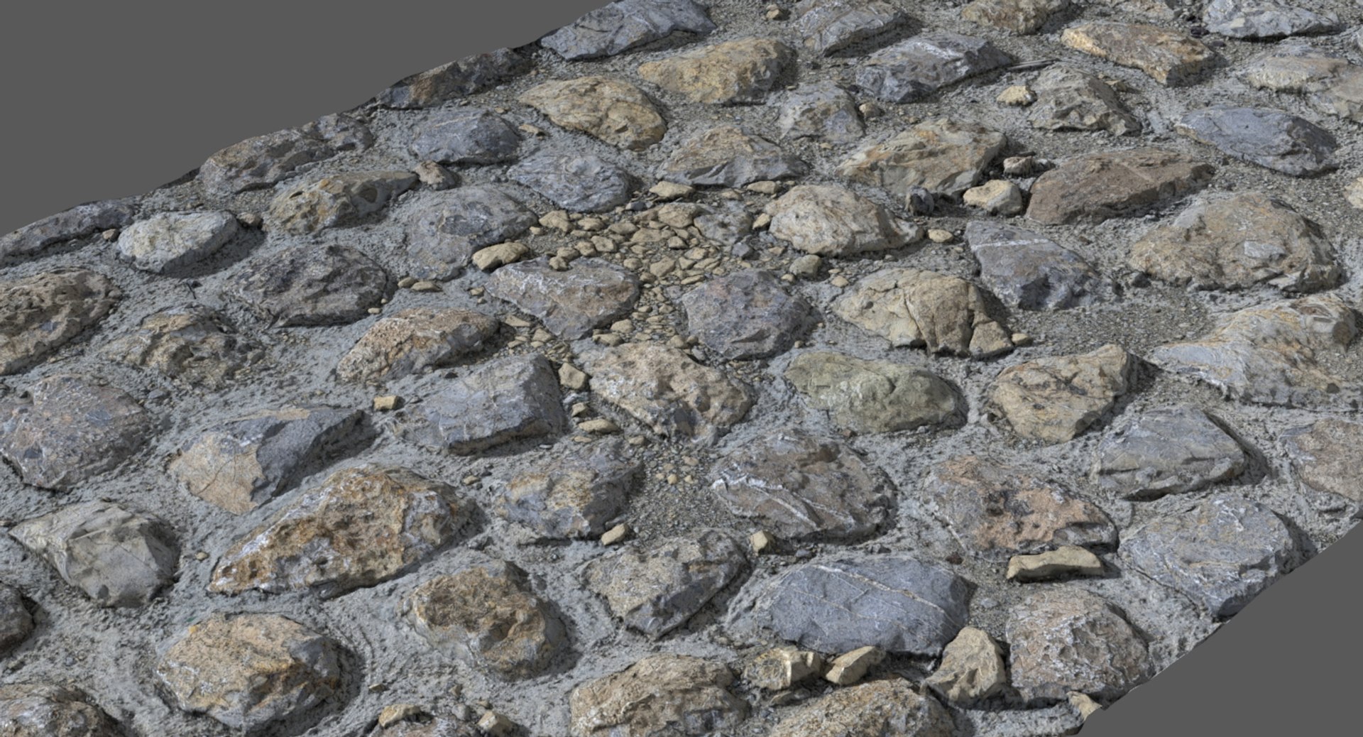 3D Cobblestone Scanned Tiled Model - TurboSquid 1408670