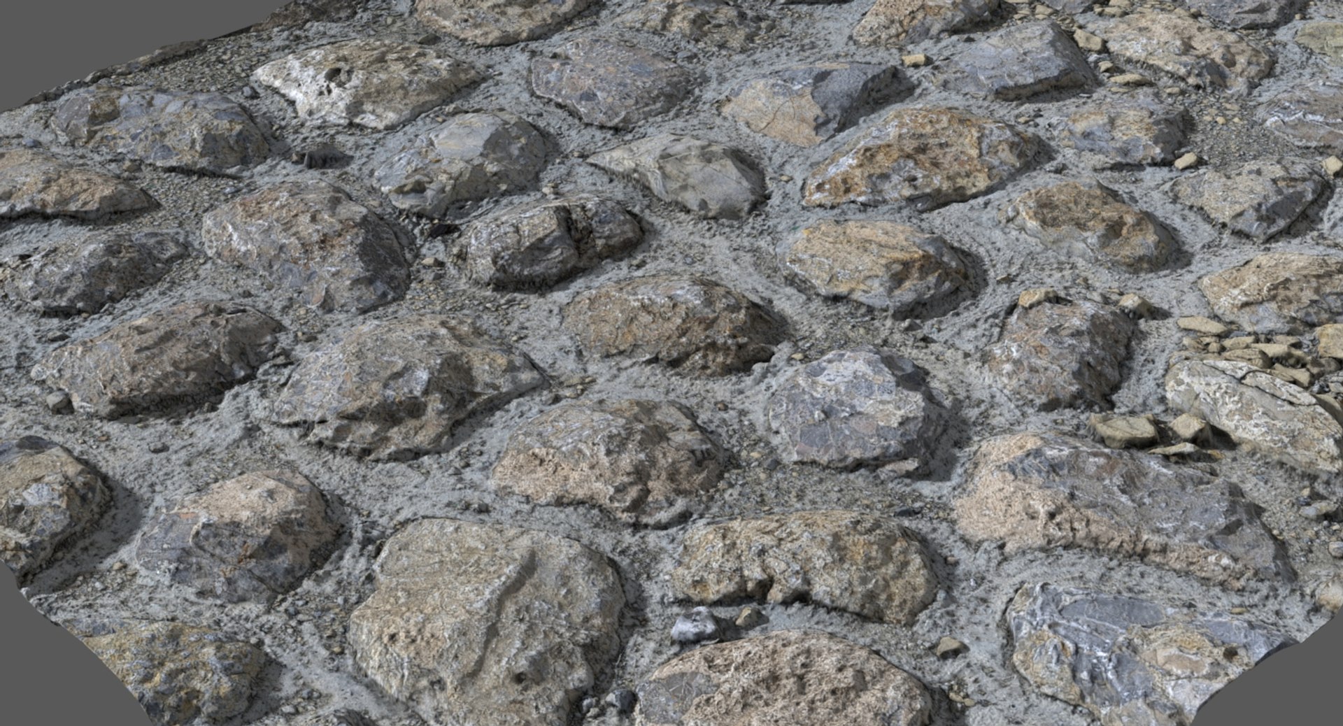 3D Cobblestone Scanned Tiled Model - TurboSquid 1408670