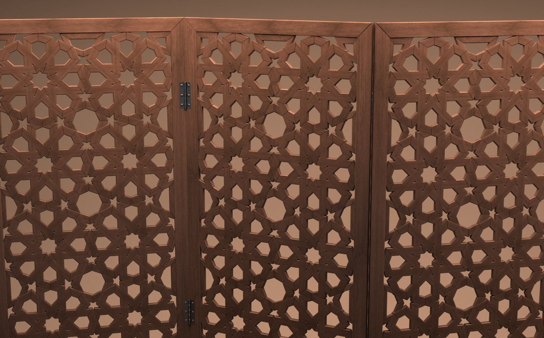 Arabesque Fold Lattice Screen 3d Max