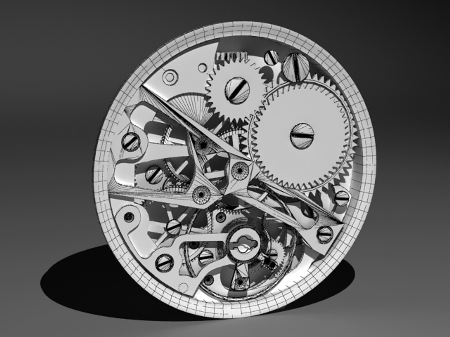 Watch Mechanism Parts 3d 3ds