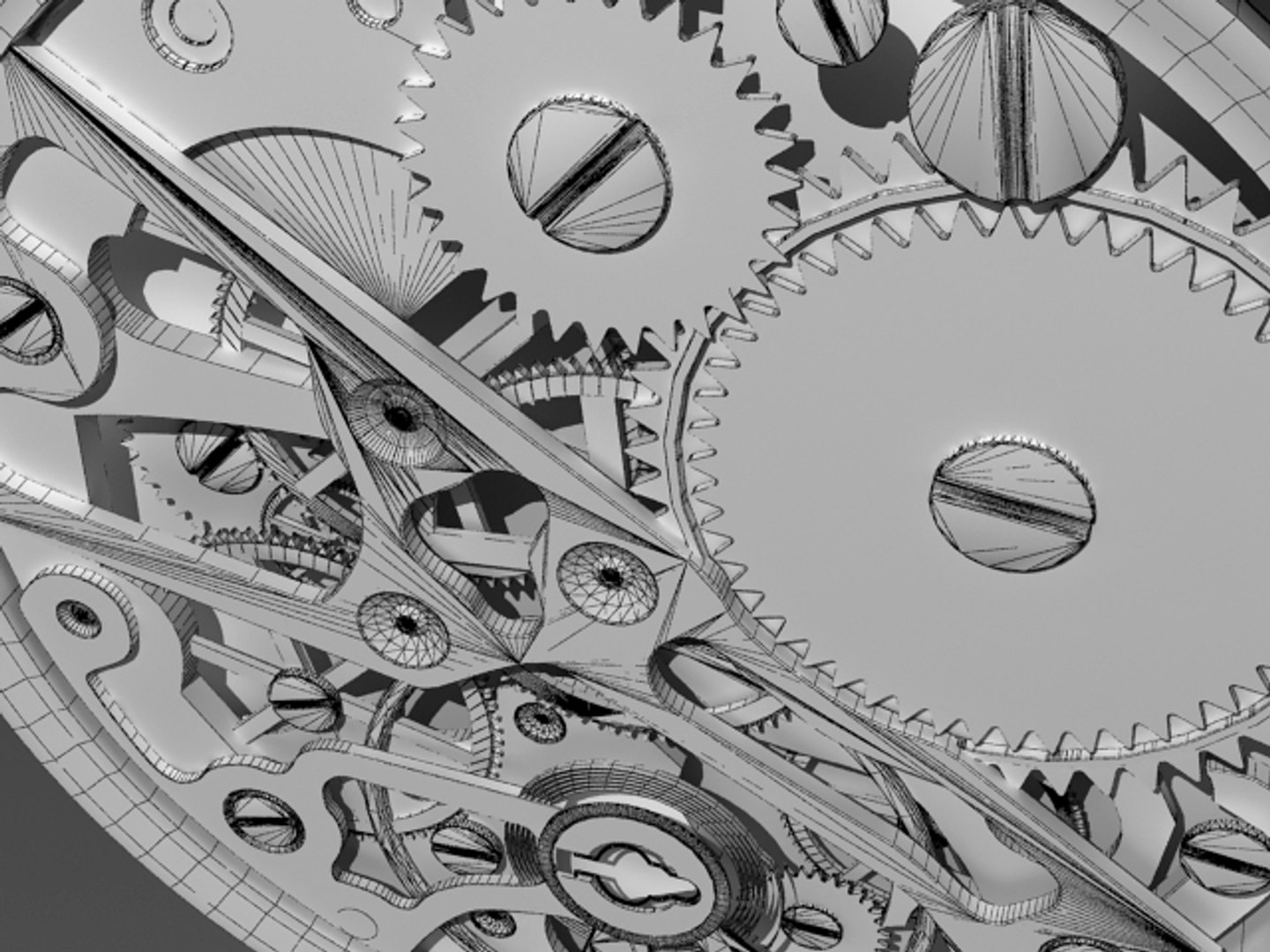 Watch Mechanism Parts 3d 3ds