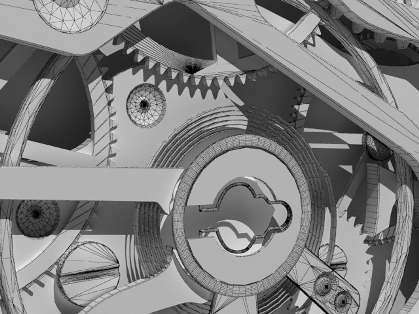 Watch Mechanism Parts 3d 3ds