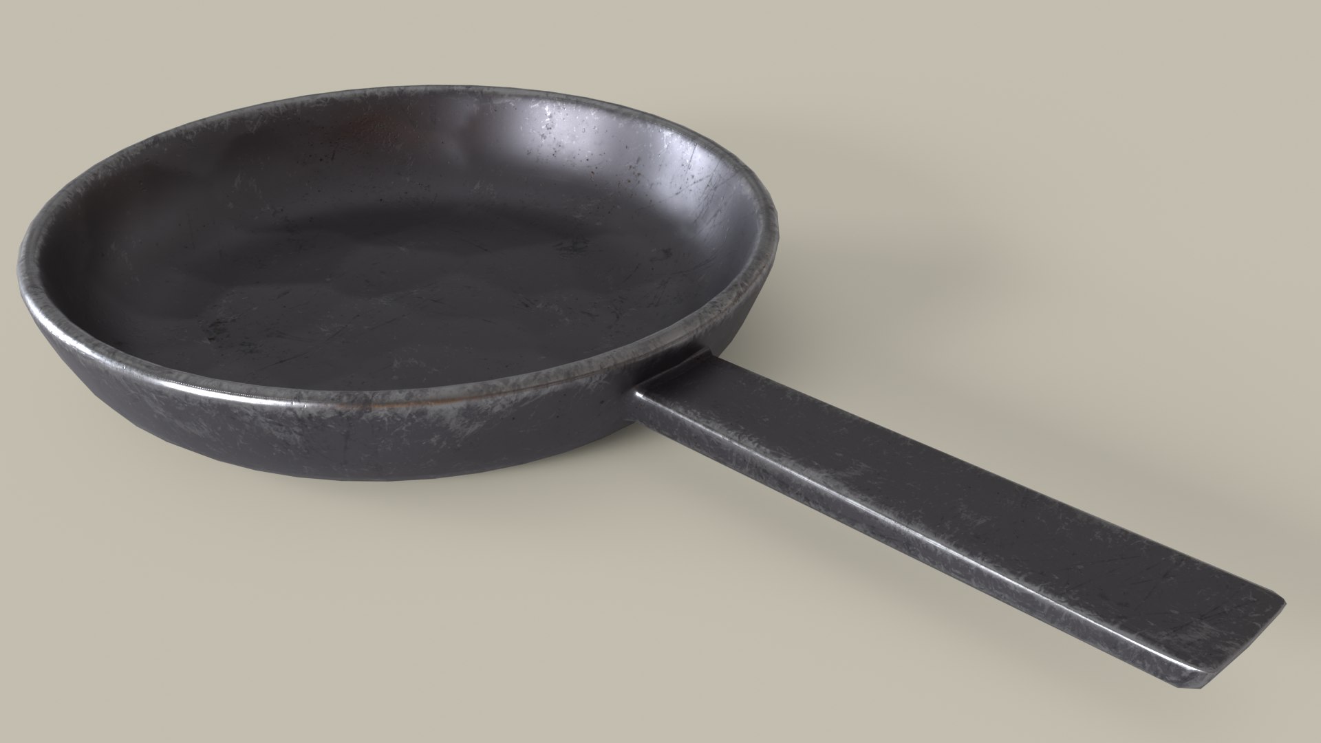 3D Model Frying Pan Old Iron Game-ready Model - TurboSquid 2051890
