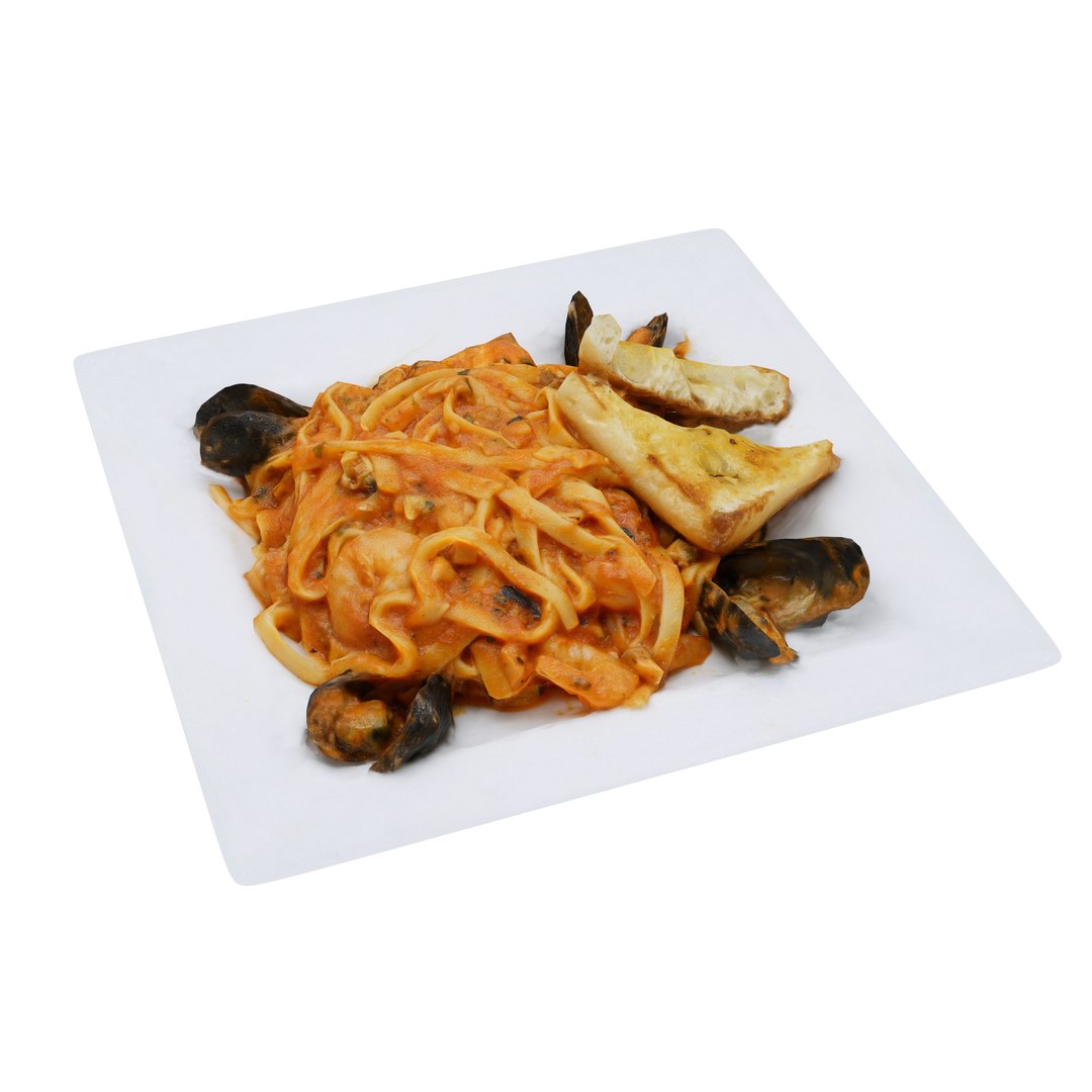 3D seafood pasta - TurboSquid 1579240