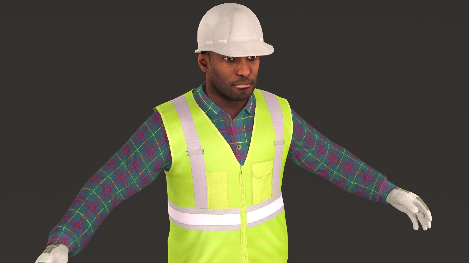 3D Construction Worker Standard Model - TurboSquid 1528866