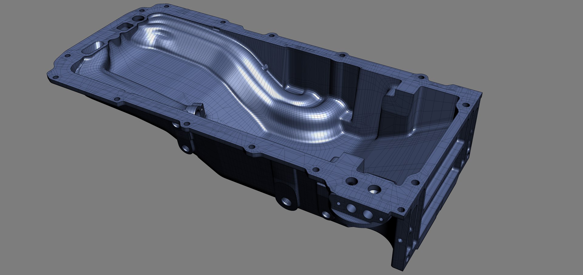Ls7 Oil Pan 3d Model