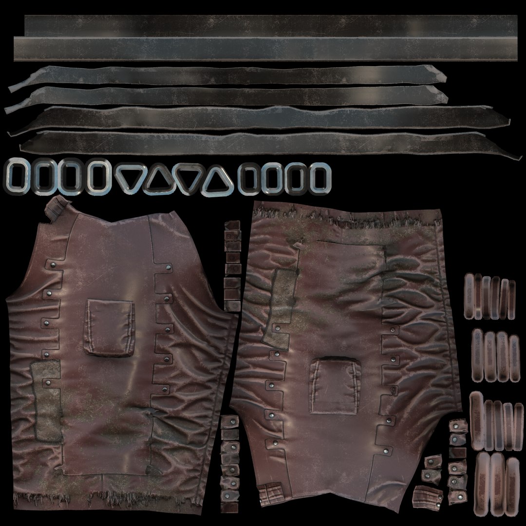 3D Apocalyptic Grunge Urban Cargo Pants - TurboSquid 1899928