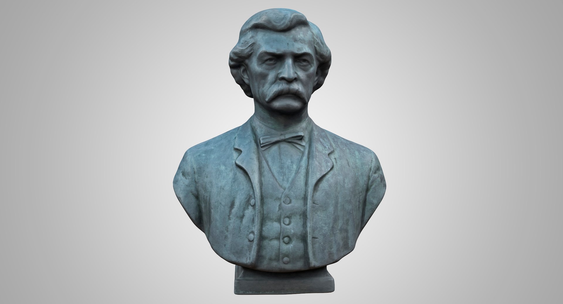 3D Mark Twain Bust - TurboSquid 1989714