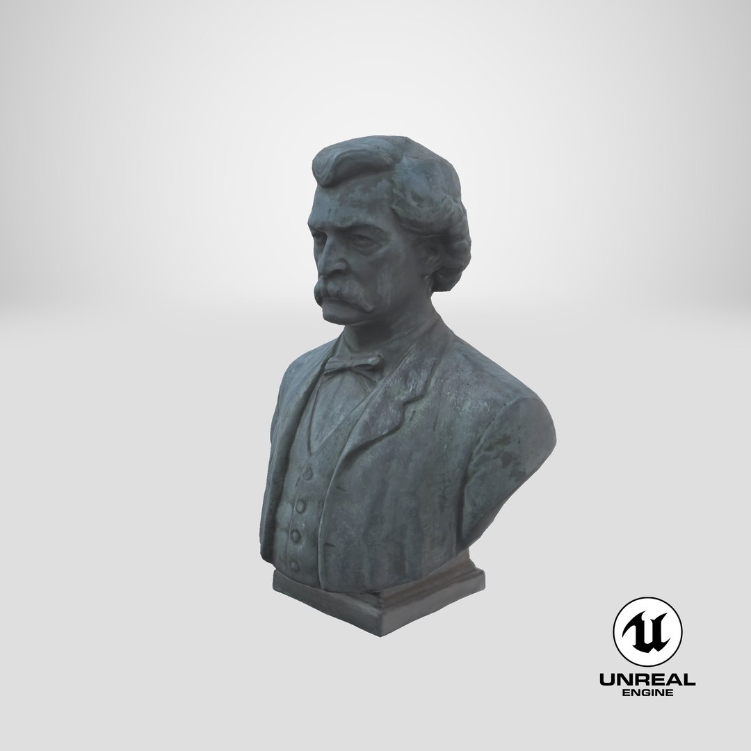 3D Mark Twain Bust - TurboSquid 1989714