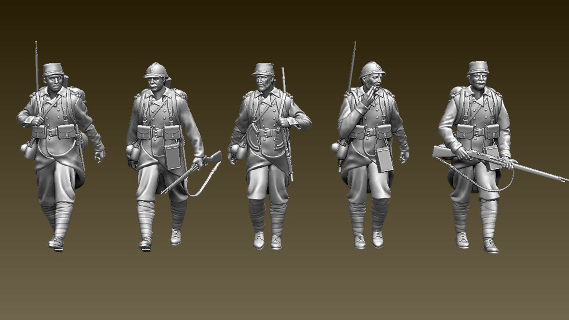 3D Model French Soldiers Ww1 - TurboSquid 1765297