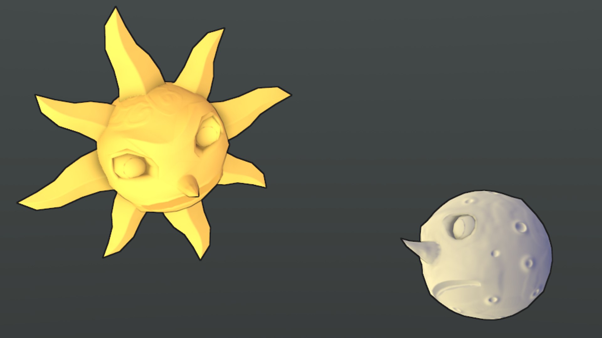 3d Model Sun Moon