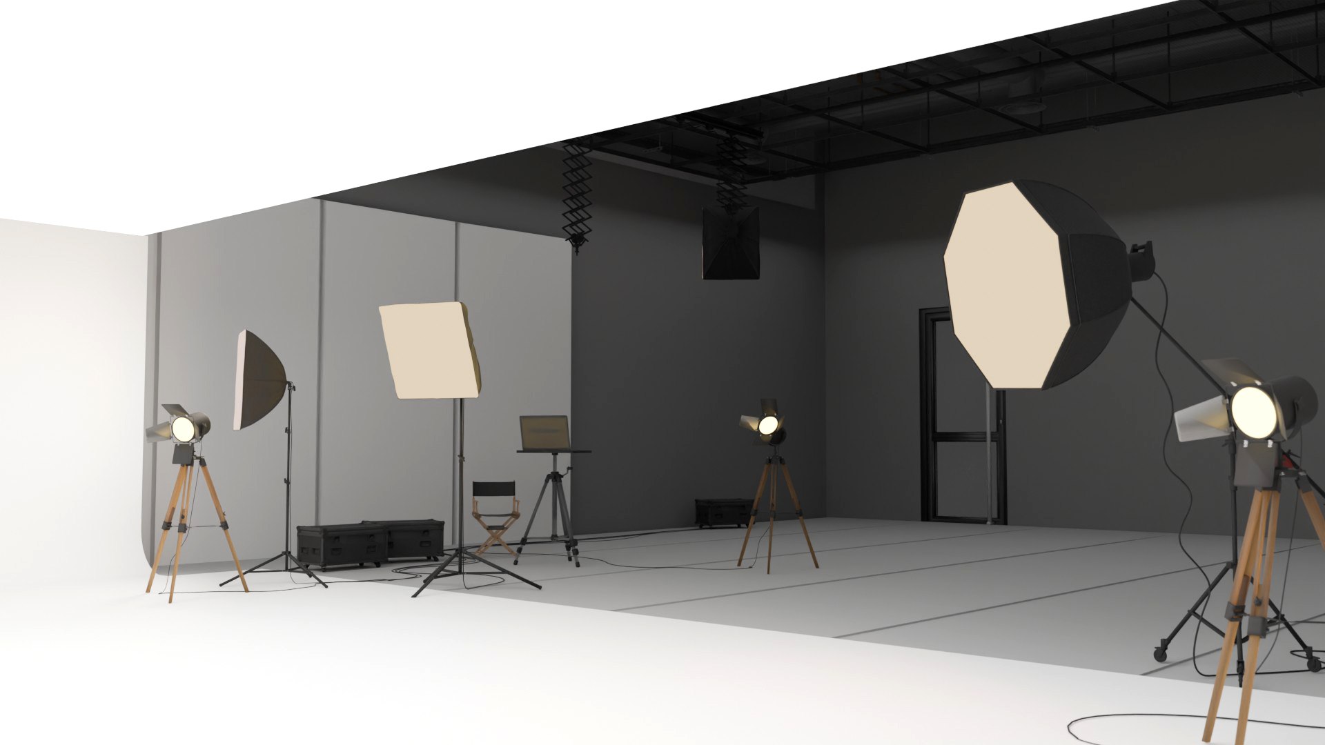 3D Lighting Studio Scene 3D Blend File Free Model Free 3D Model ...