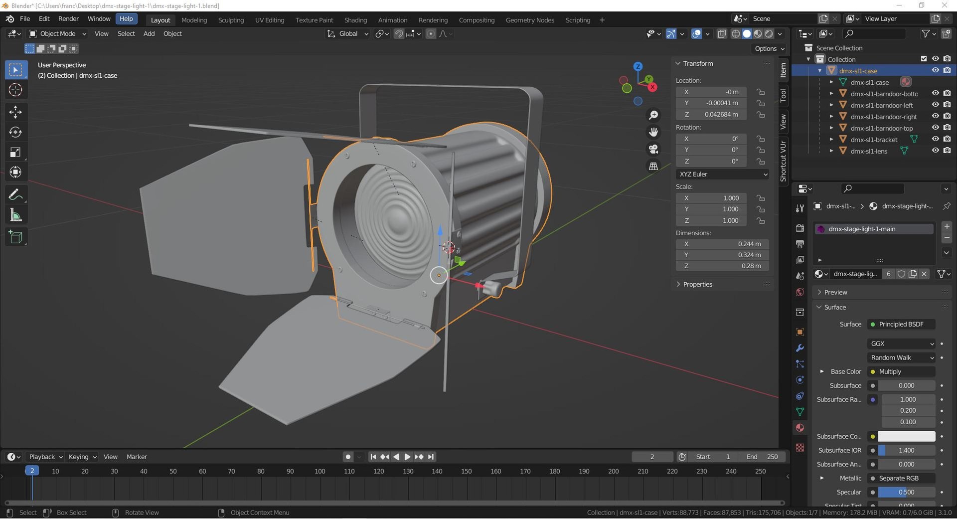 DMX Stage Light 1 3D - TurboSquid 1899331