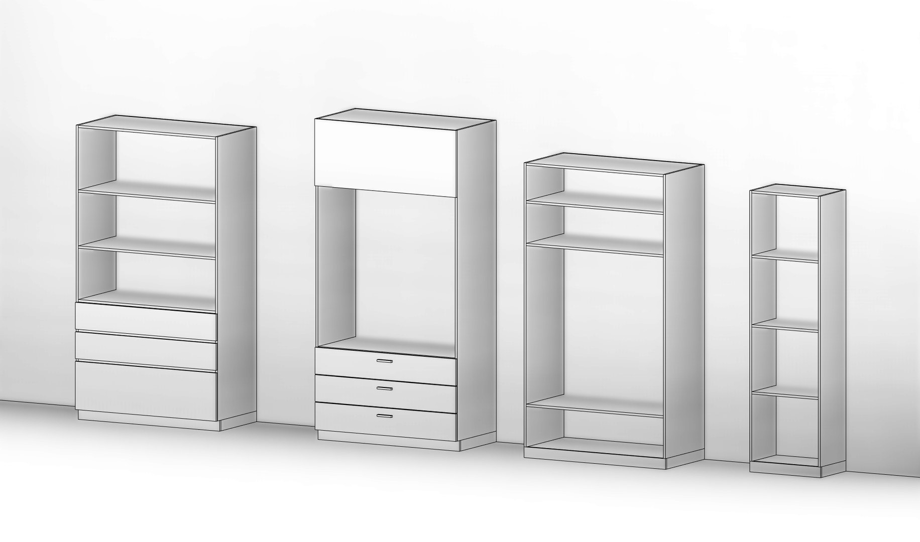 3D Parametric Revit Wardrobe Cabinet Family - TurboSquid 1991432