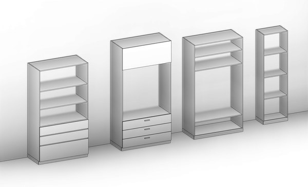 Parametric Revit Wardrobe Cabinet Family Modelo 3D - TurboSquid 1991432