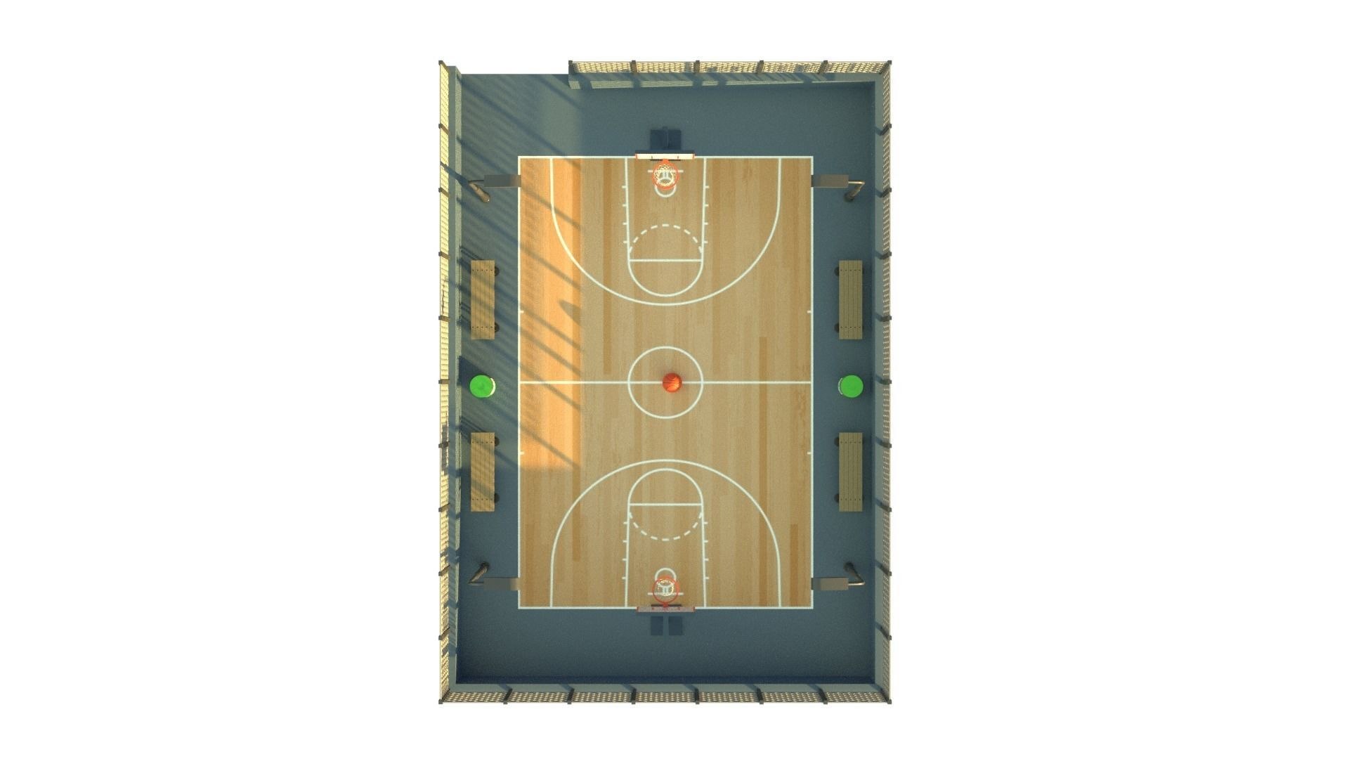 Basketball Court 3D Model - TurboSquid 2132549
