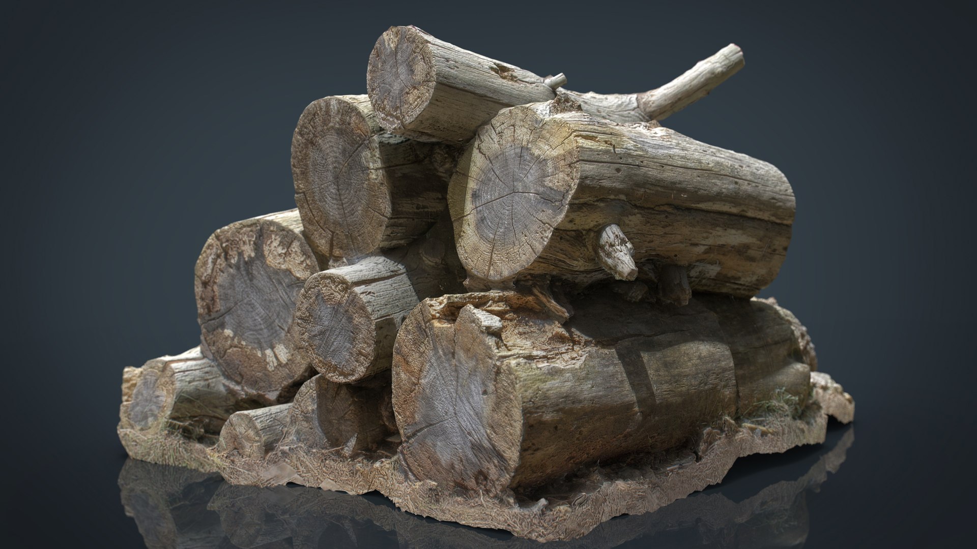 3D Realistic Wooden Logs Model - TurboSquid 1161245