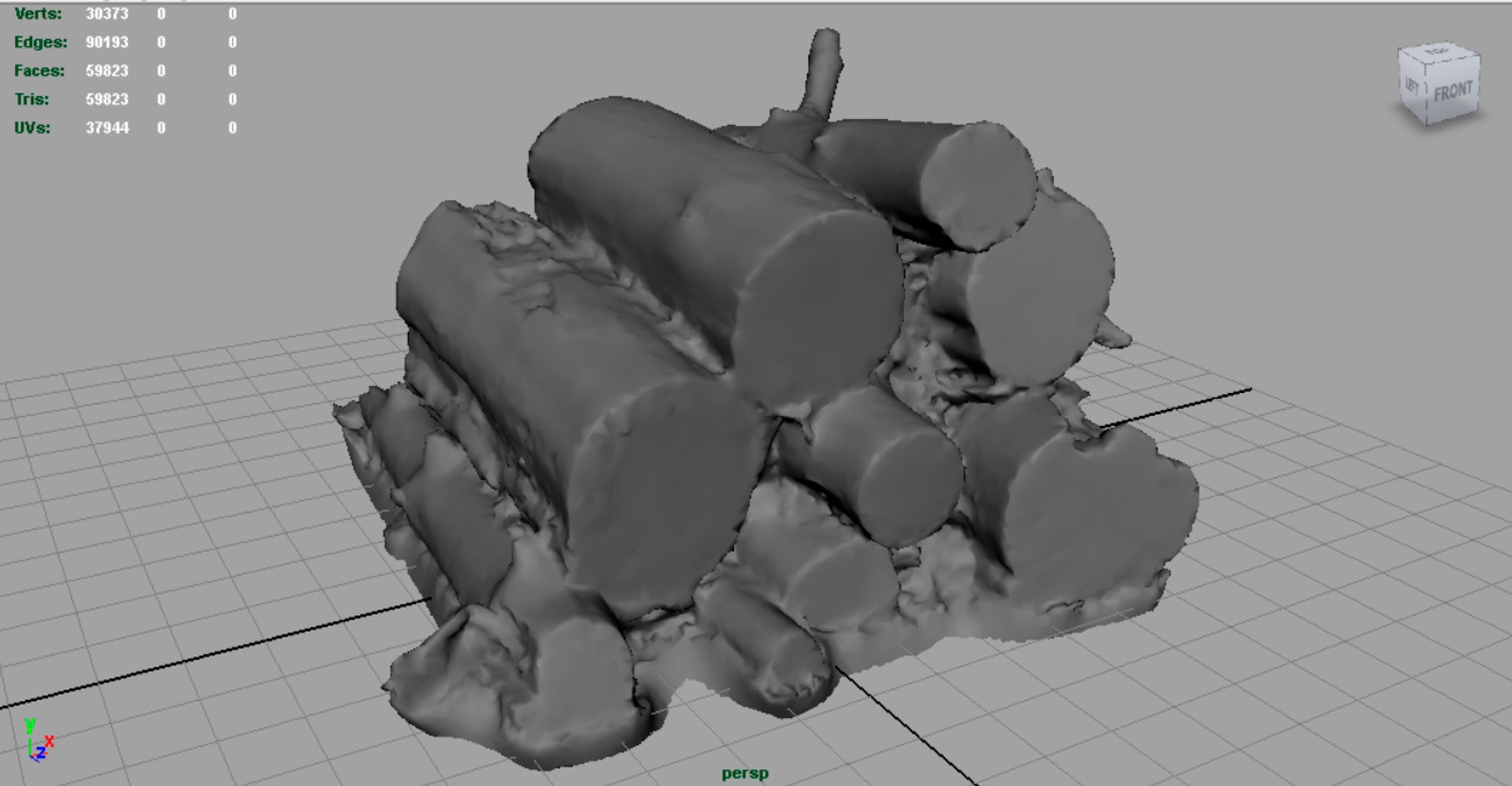 3D Realistic Wooden Logs Model - TurboSquid 1161245