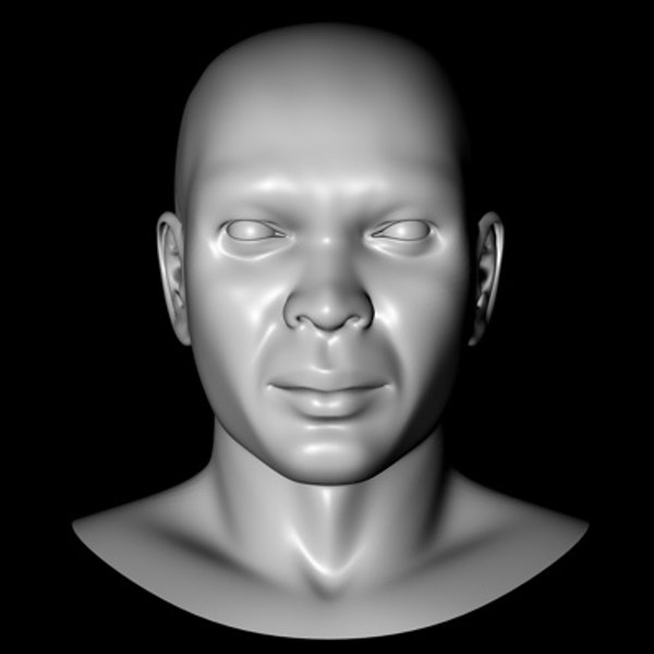 3d dxf samuel human male head reference