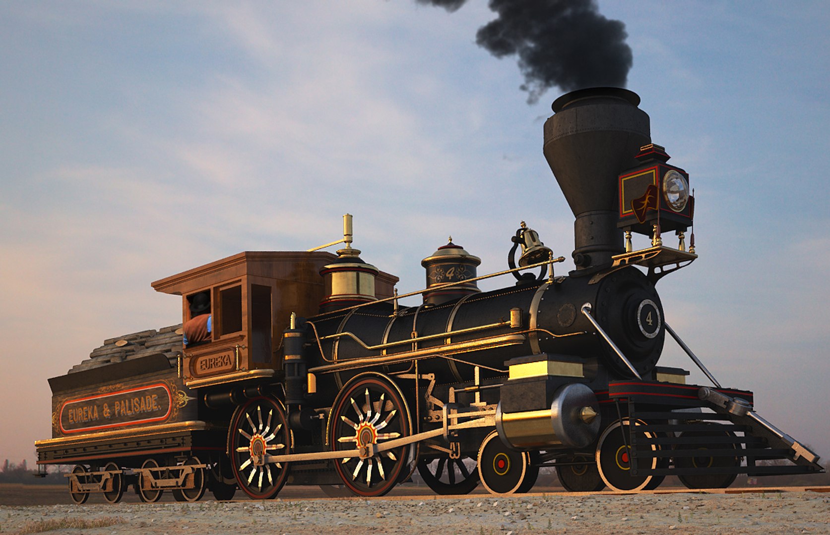 3D locomotive steam train model - TurboSquid 1203824